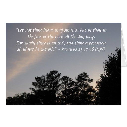 Inspirational Bible Verse Card Proverbs 23 17 18 Zazzle Inspirational Bible Verse Card Proverbs 23 17 18 Zazzle