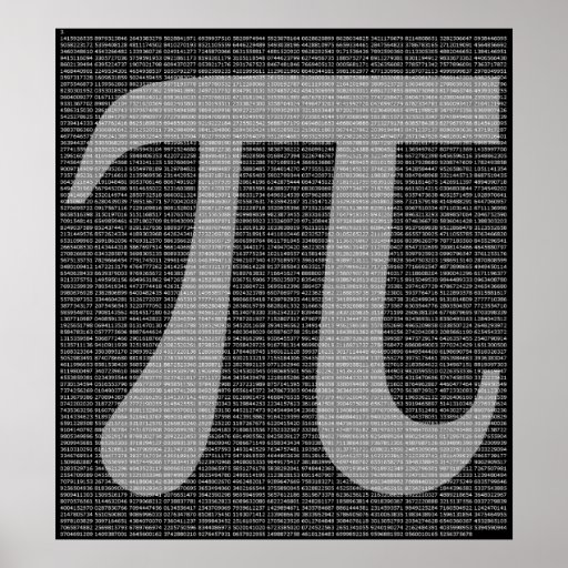 Pi To 10 000 Digits Poster Print Zazzle