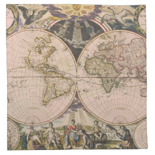 Map Of The World Napkins | Zazzle.ca
