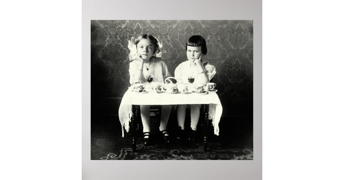 1900 Girlfriends Tea Party Poster | Zazzle