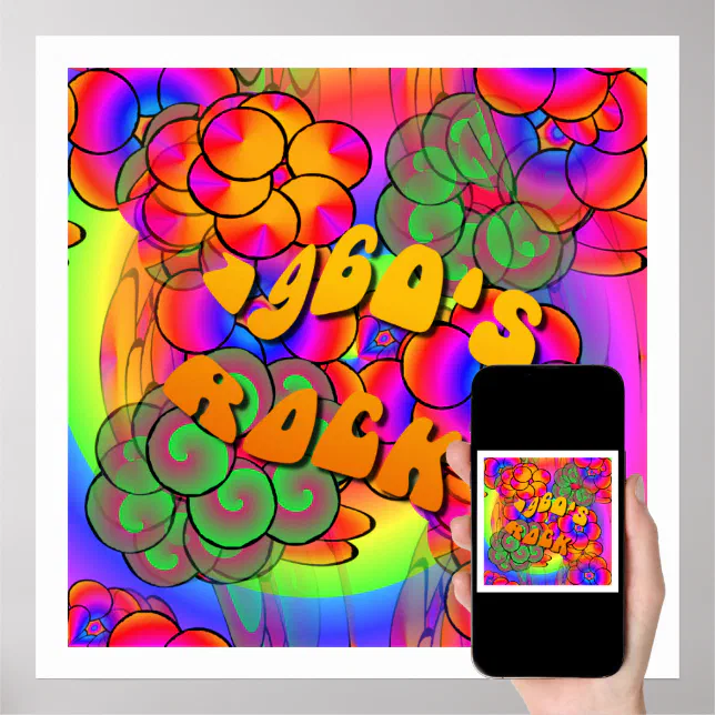 1960's Rock Psychedelic Flower Power Poster | Zazzle