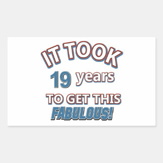 19th Birthday Stickers, 19th Birthday Custom Sticker Designs