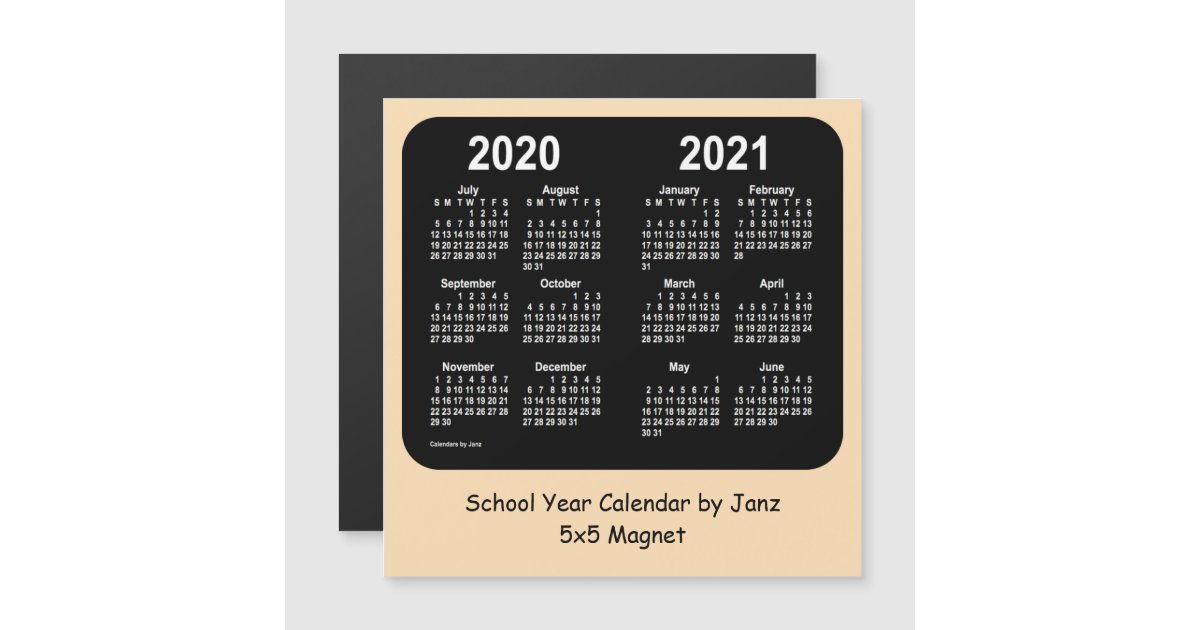 2020-2021 School Year Calendar by Janz Wheat Neon | Zazzle