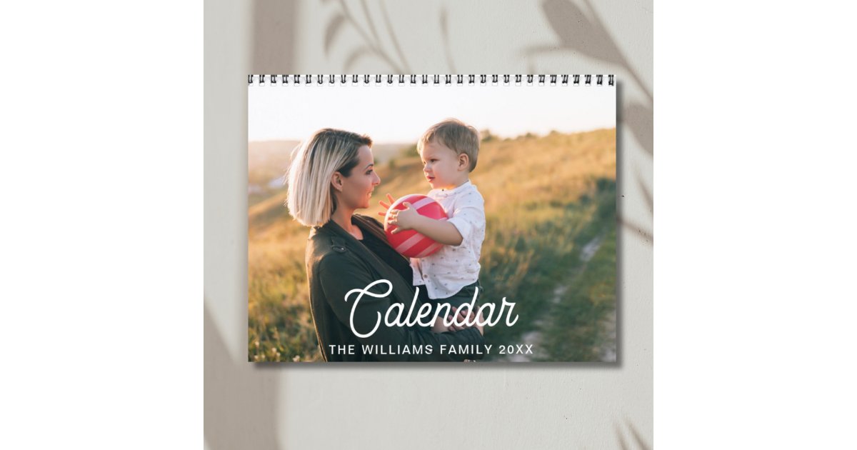 2025 Modern Create Your Own Custom Family Photo Calendar | Zazzle