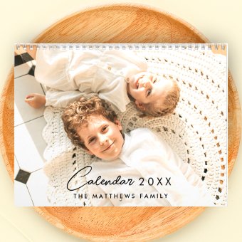 2025 Modern Custom Photo Create Your Own Family Calendar | Zazzle