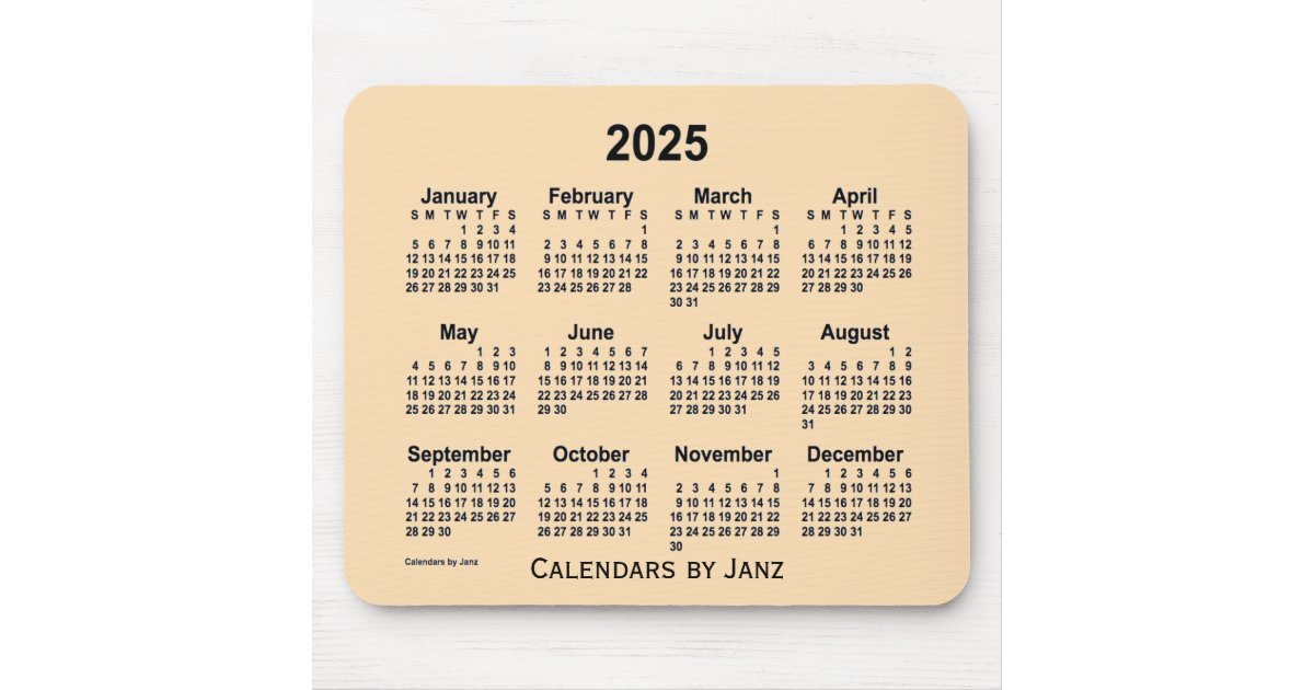 2025 Wheat Calendar by Janz Mouse Pad | Zazzle