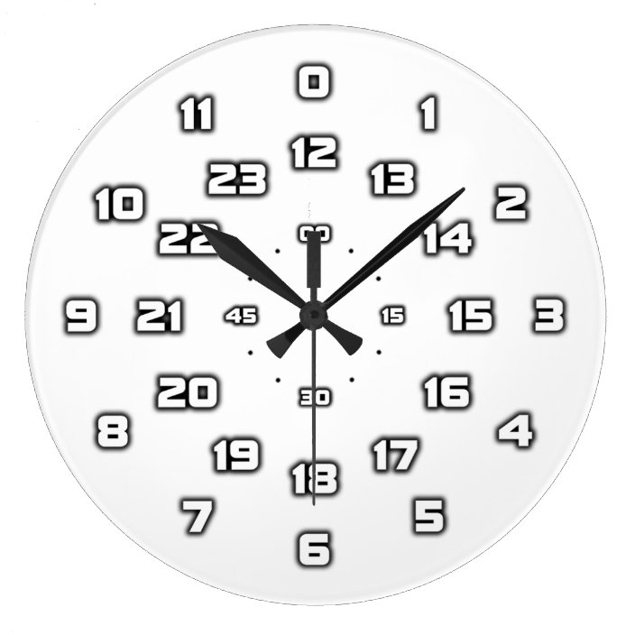 24 Hour Analogue Clock | Zazzle.ca