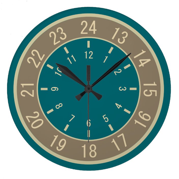 24-HOUR CUSTOM wall clocks | Zazzle.ca
