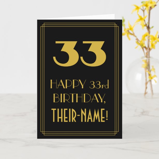 33rd Birthday Cards | Zazzle CA