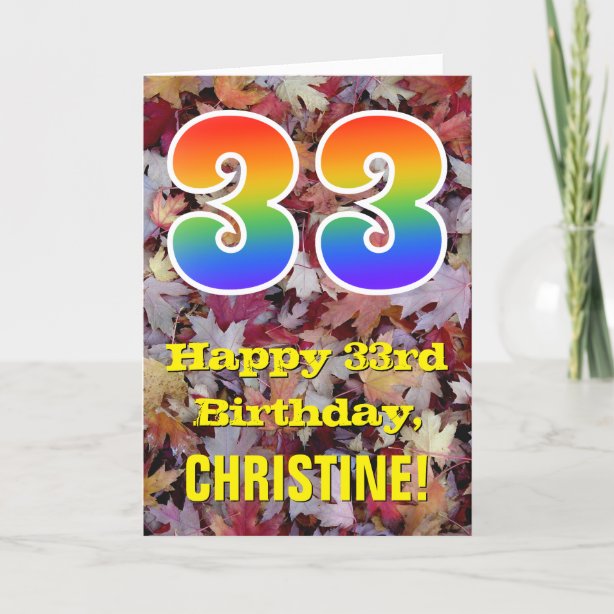 33rd Birthday Cards | Zazzle CA