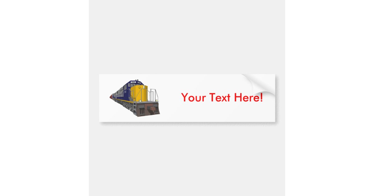 3D Model: Freight Train: Railroad: Bumper Sticker | Zazzle