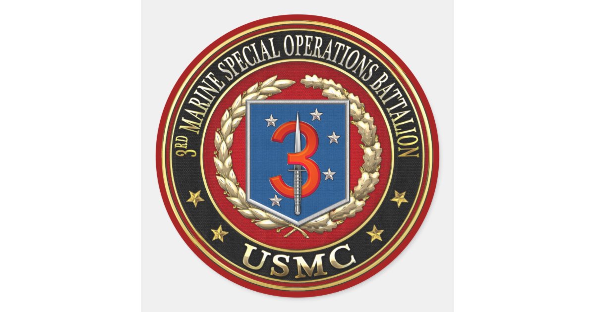 3rd MSOB [3D] Classic Round Sticker | Zazzle