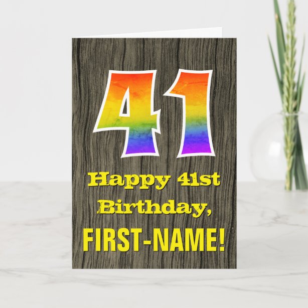 41st Birthday Cards | Zazzle CA