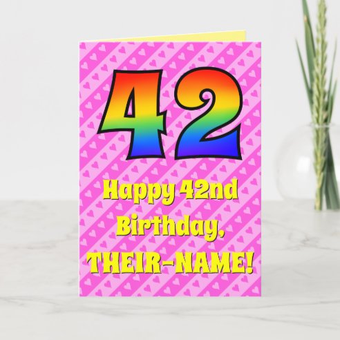 42nd Birthday Cards | Zazzle CA