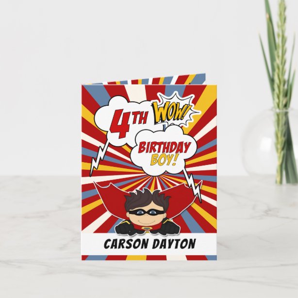 Superhero Birthday Cards | Zazzle CA