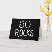 50th birthday gifts, 50 ROCKS Card | Zazzle