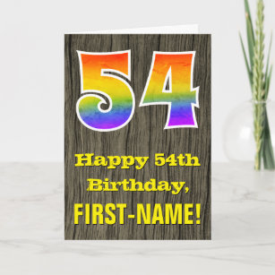 54th Birthday Cards | Zazzle CA