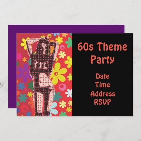 Psychedelic 60s Invitations | Zazzle CA