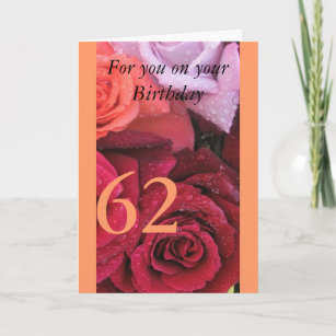 62nd Birthday Cards | Zazzle CA