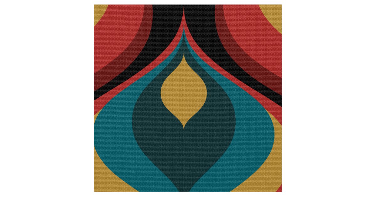 70s retro fabric | Zazzle