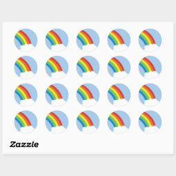 80's Retro Rainbow Stickers | Zazzle