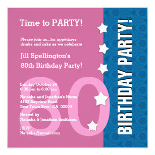 Funny 80th Birthday Invitations & Announcements | Zazzle CA