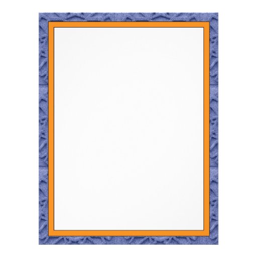 8.5"x11" Letterhead Orange and Blue Border | Zazzle
