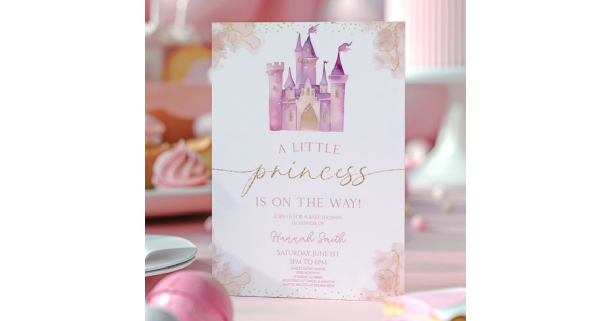 A Little Princess Royal Castle Baby Shower Invitation | Zazzle