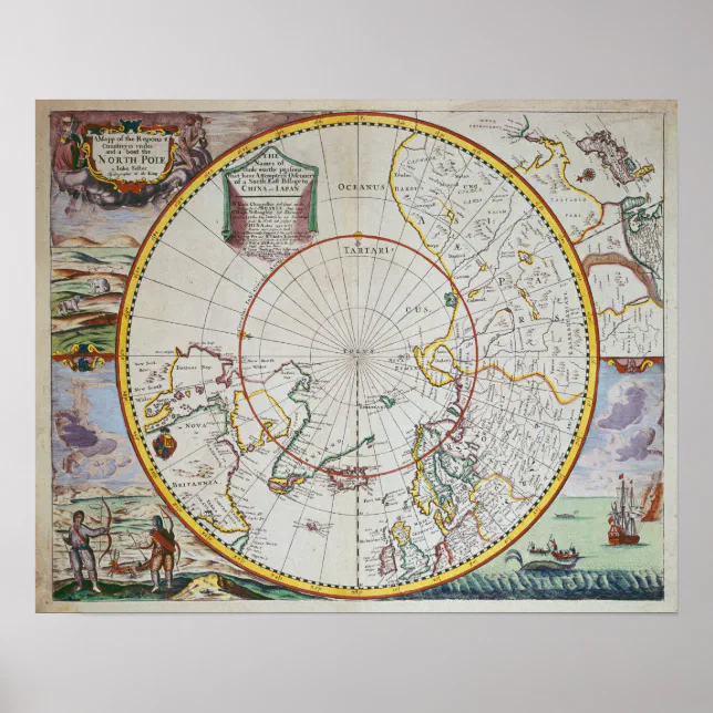 A Map of the North Pole Poster | Zazzle