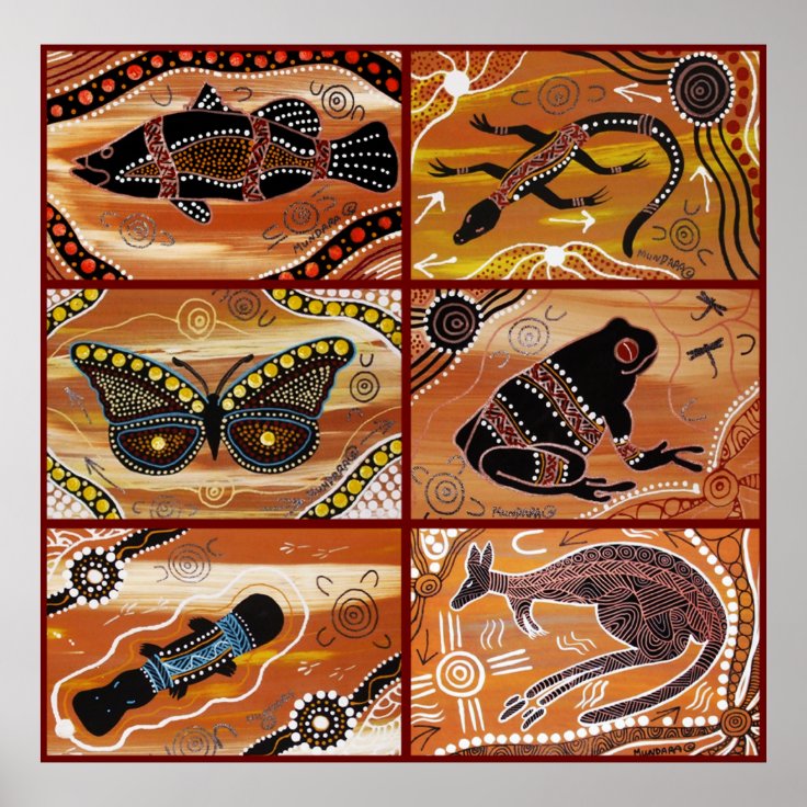 Aboriginal Art Collage Poster | Zazzle