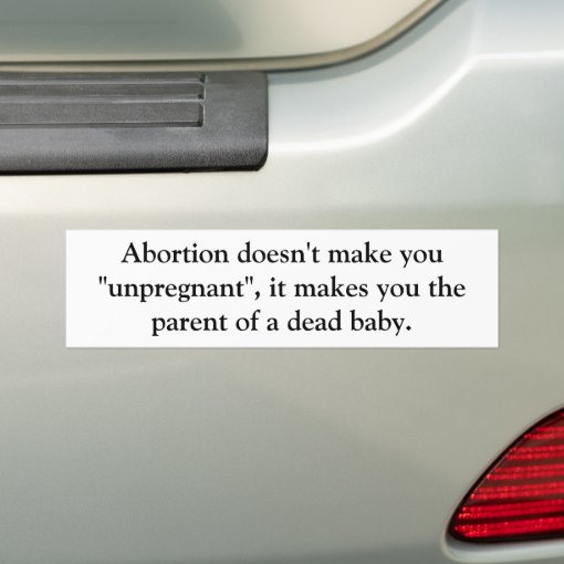 Abortion Bumper Sticker | Zazzle