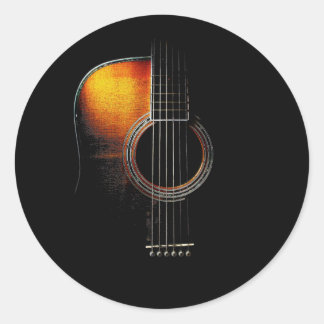 Acoustic Guitar Stickers, Acoustic Guitar Custom Sticker Designs