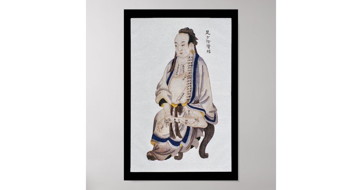 Acupuncture Kidney Meridian Foot Shaoyin Poster | Zazzle