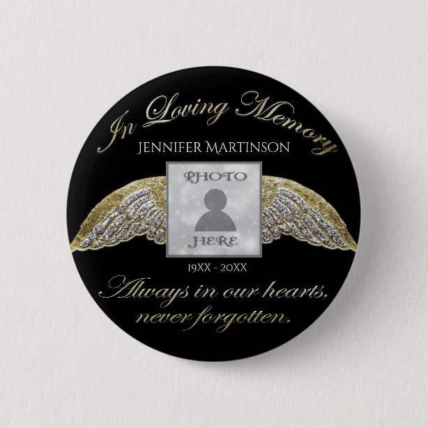 Funeral Buttons & Pins | Zazzle CA