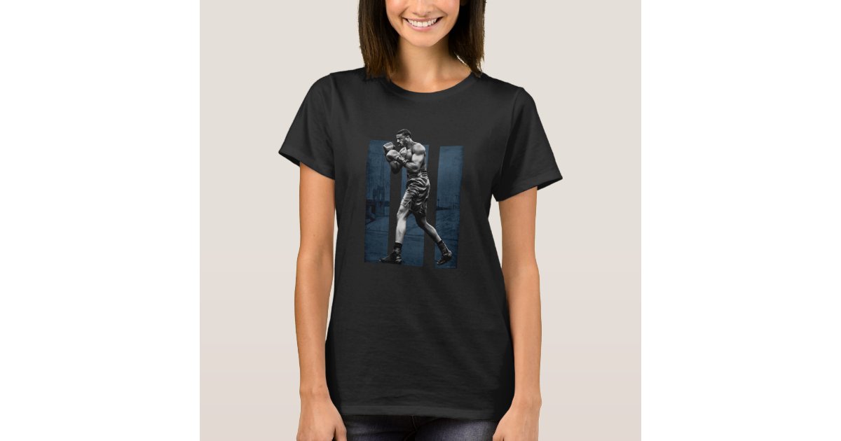 Adonis Creed pose faced left on III blue T-Shirt | Zazzle