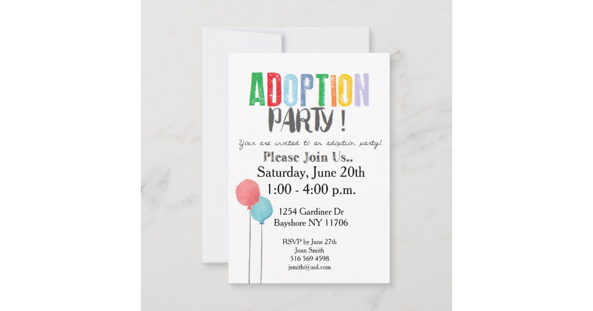 Adoption Party Invites | Zazzle