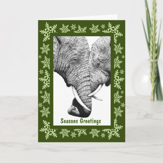 African Elephants Christmas Card | Zazzle.ca