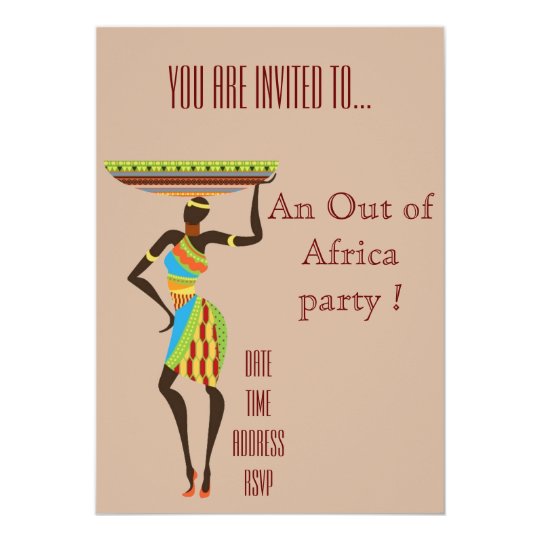 African themed Out of Africa party Invitation | Zazzle.ca