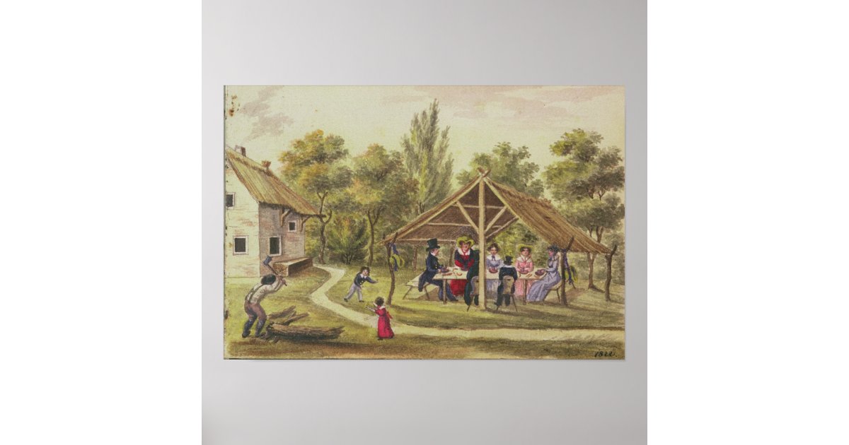 Afternoon tea at a tavern from the journal of poster | Zazzle