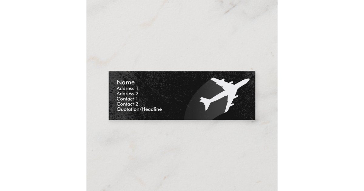 Airplane Pilot or flight attendant business card | Zazzle