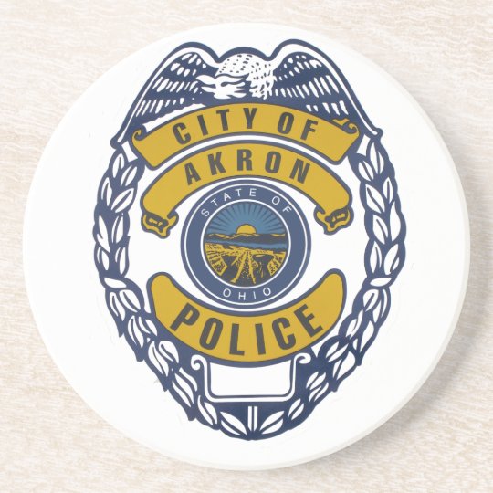 Akron Ohio Police Department Sticker. Coaster | Zazzle.ca
