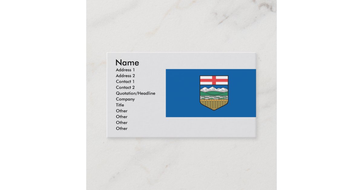 Alberta , Canada Business Card | Zazzle
