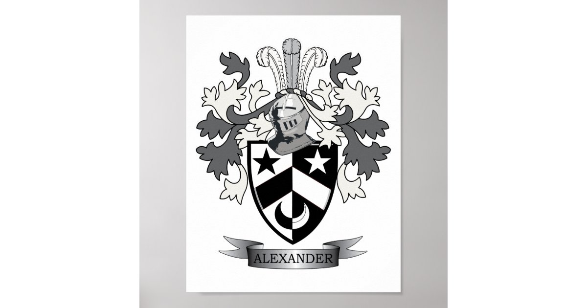 Alexander Family Crest Coat of Arms Poster | Zazzle