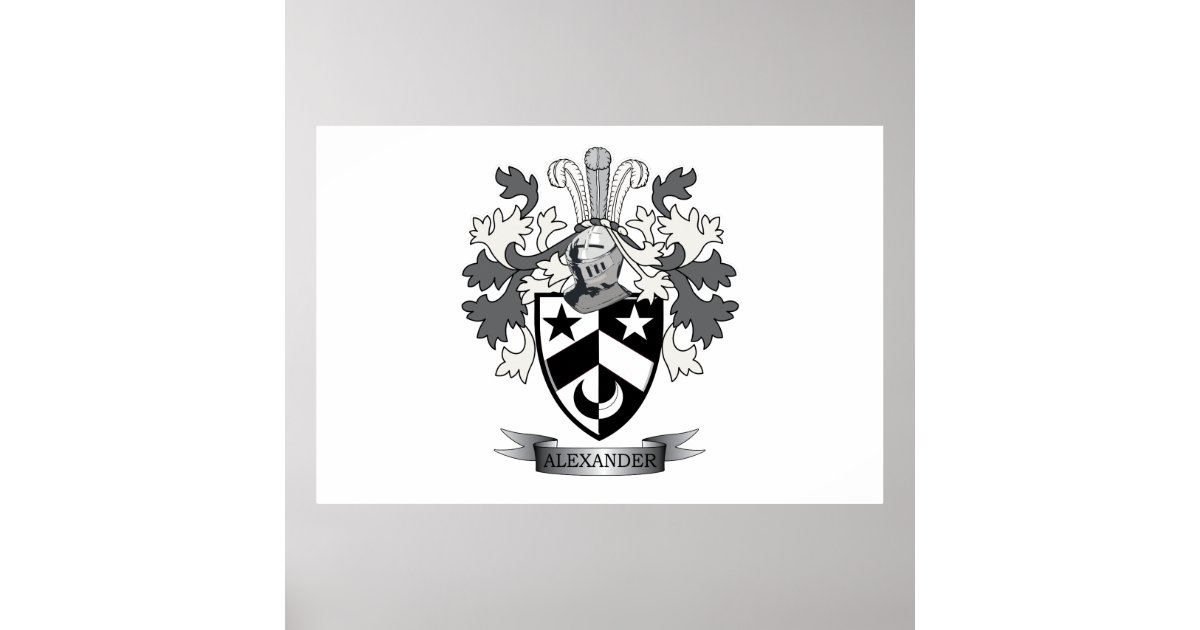 Alexander Family Crest Coat of Arms Poster | Zazzle