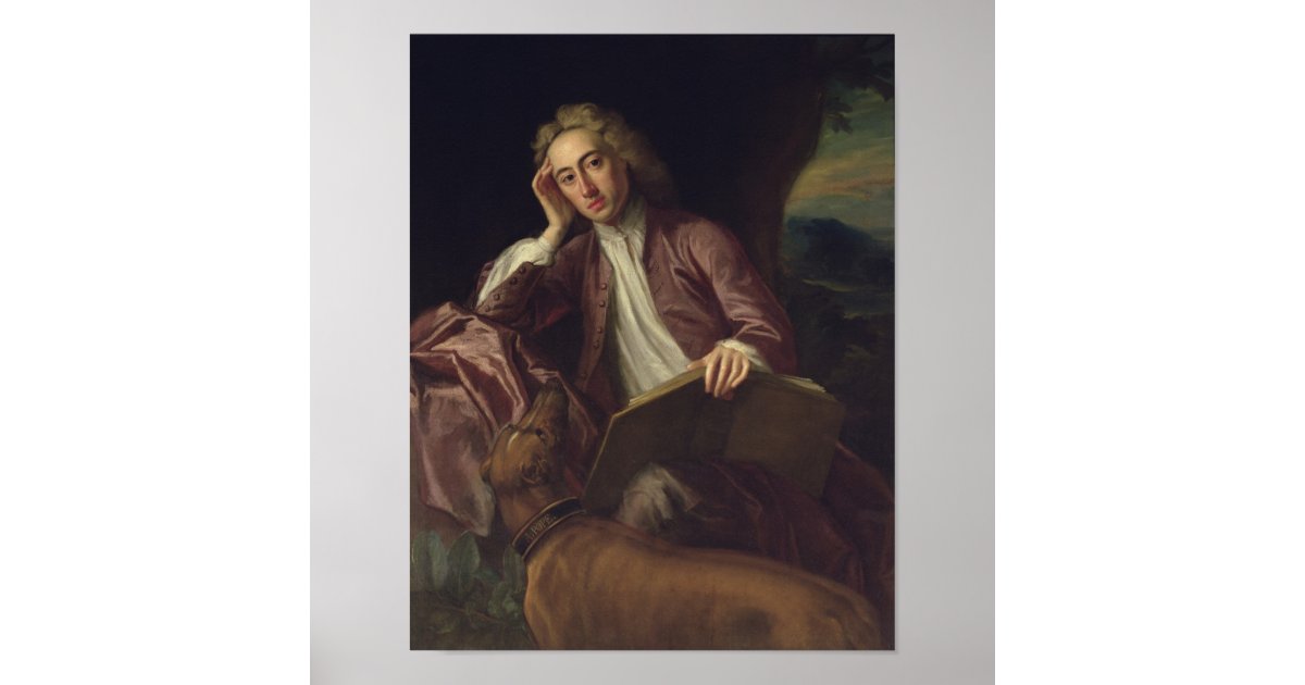 Alexander Pope and his dog, Bounce, c.1718 Poster | Zazzle