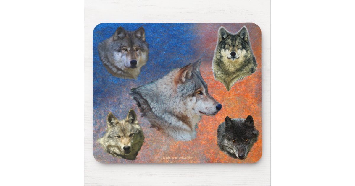 Alpha Grey Wolf Wildlife-Supporter Collection Mouse Pad | Zazzle