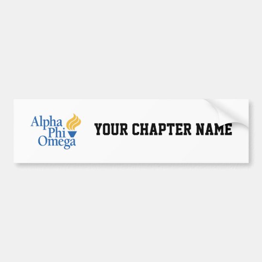 Alpha Phi Omega Colour - Torch Bumper Sticker | Zazzle.ca