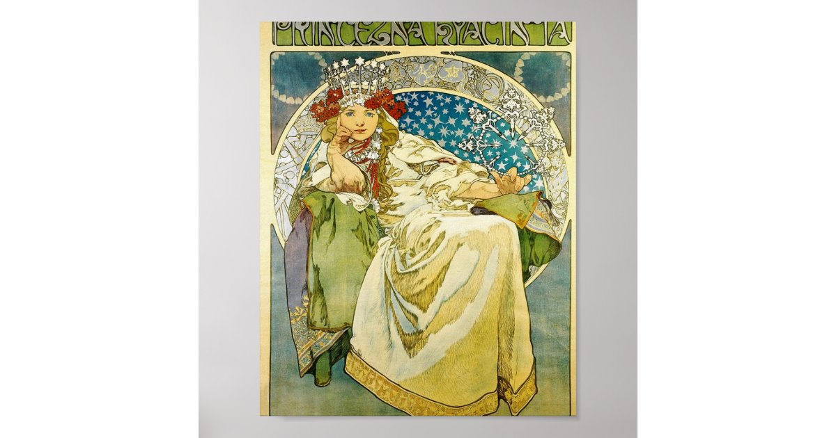 Alphonse Mucha Princess Hyacinth Poster | Zazzle