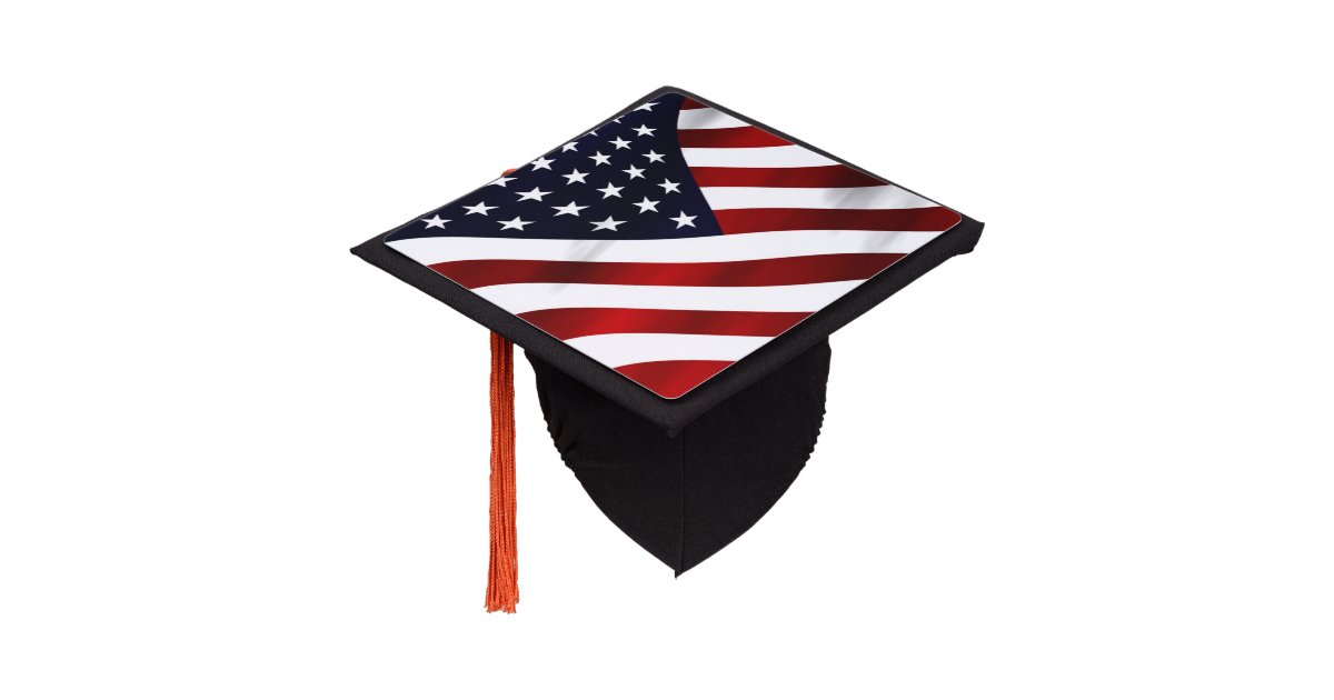 American Flag Graduation Cap Topper | Zazzle