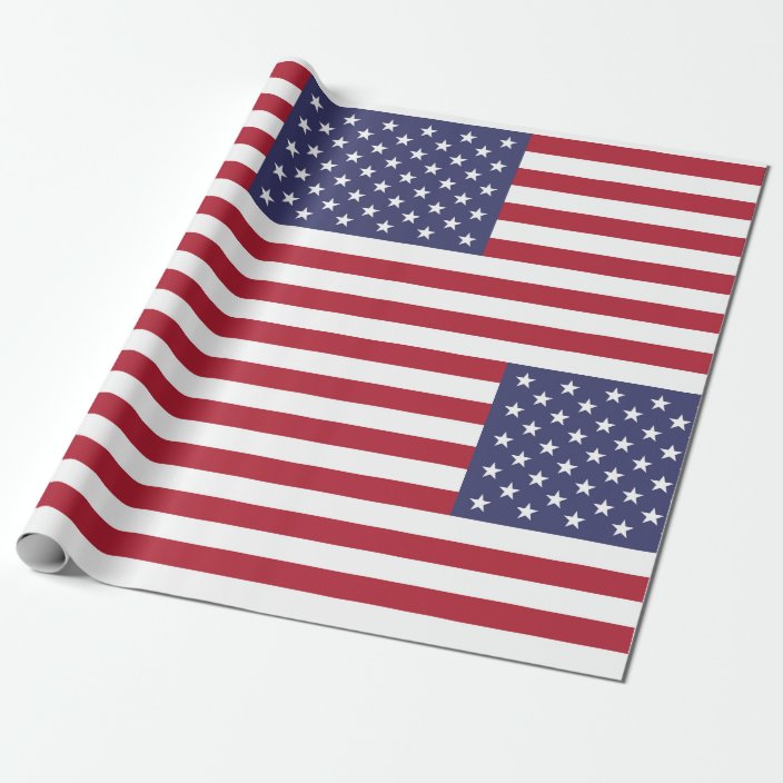 American Flag USA Independence Patriotic Pattern Wrapping Paper | Zazzle
